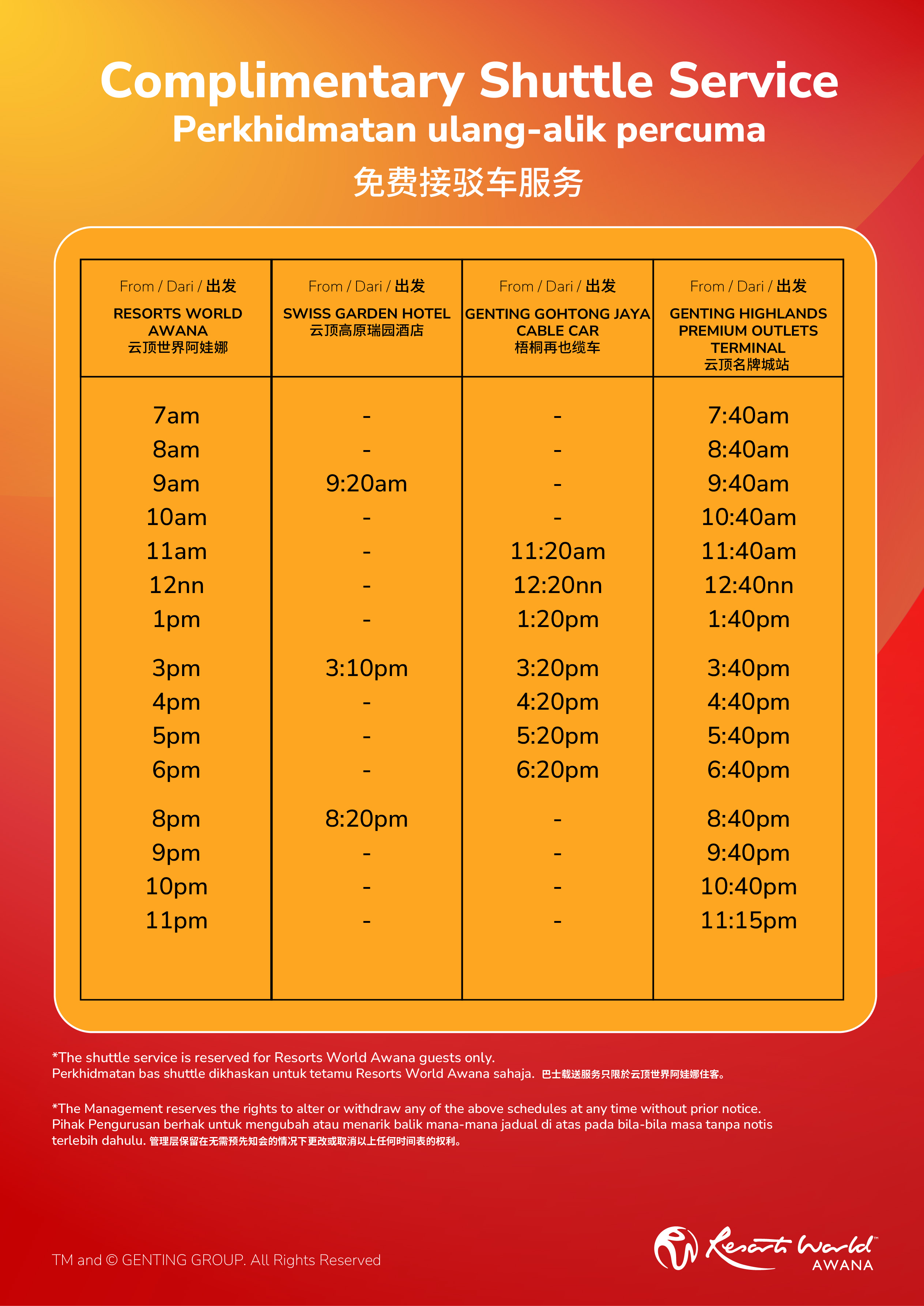 Getting Here | Resorts World Genting